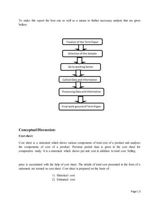 A case study of cost analysis and pricing decision of sme | DOCX