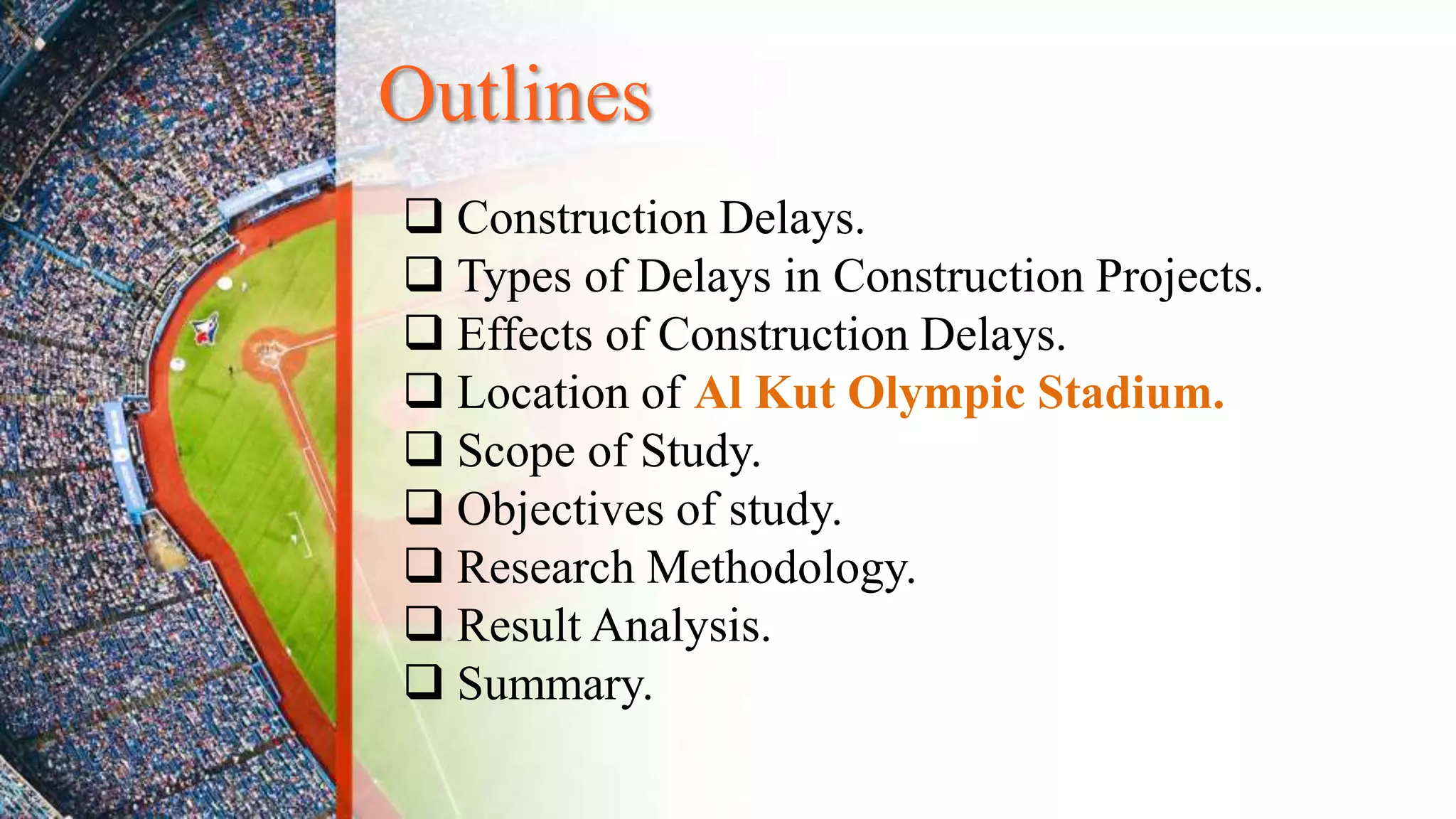 A case study of Delay Analysis of construction project: Al Kut Olympic ...