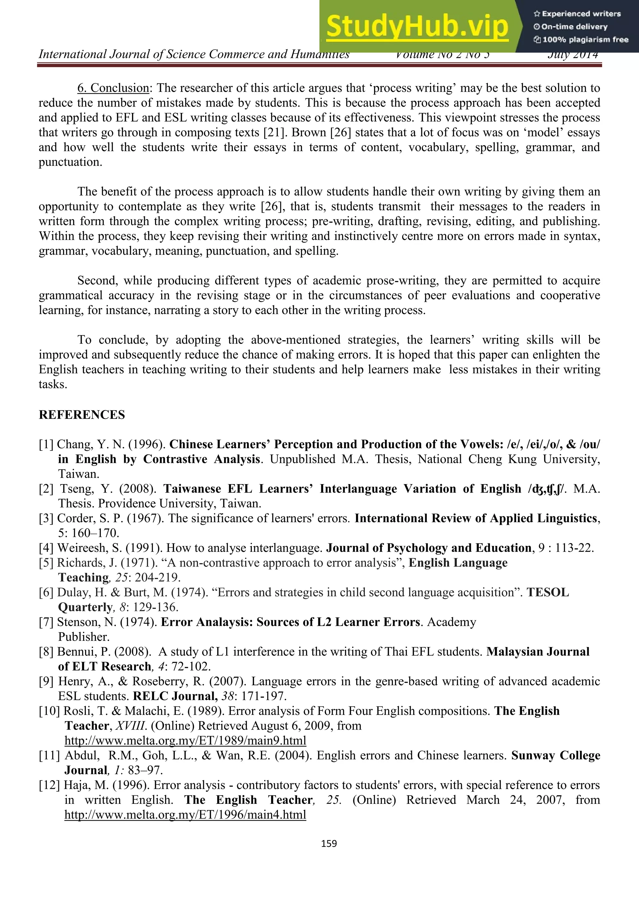 A Case Study Of Grammatical Errors Made By Malaysian Students | PDF