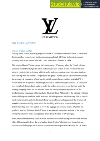 A Case Study Of Louis Vuitton | PDF