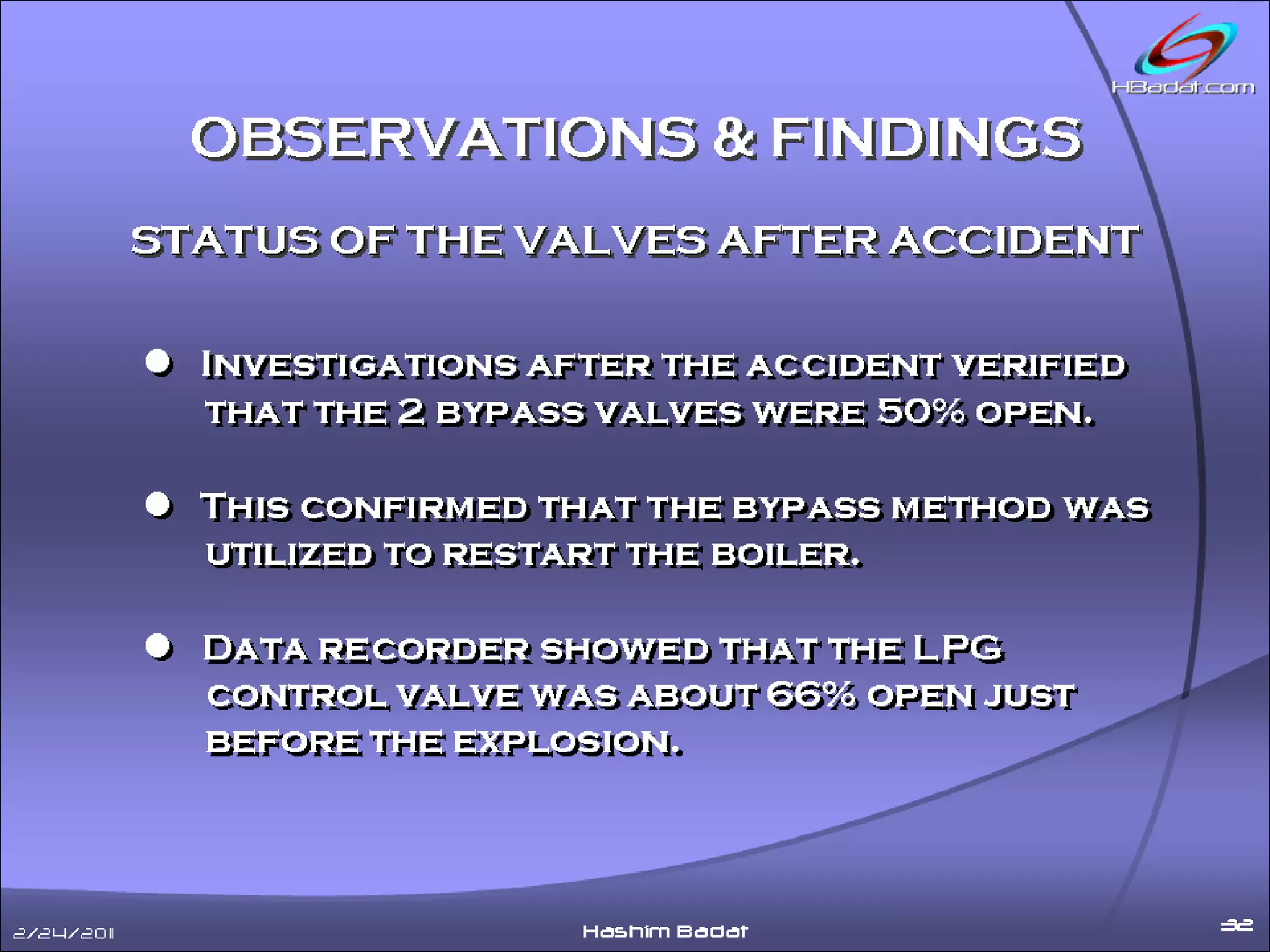 A CASE STUDY OF THE BOILER ACCIDENT, Process Safety Management System | PPT