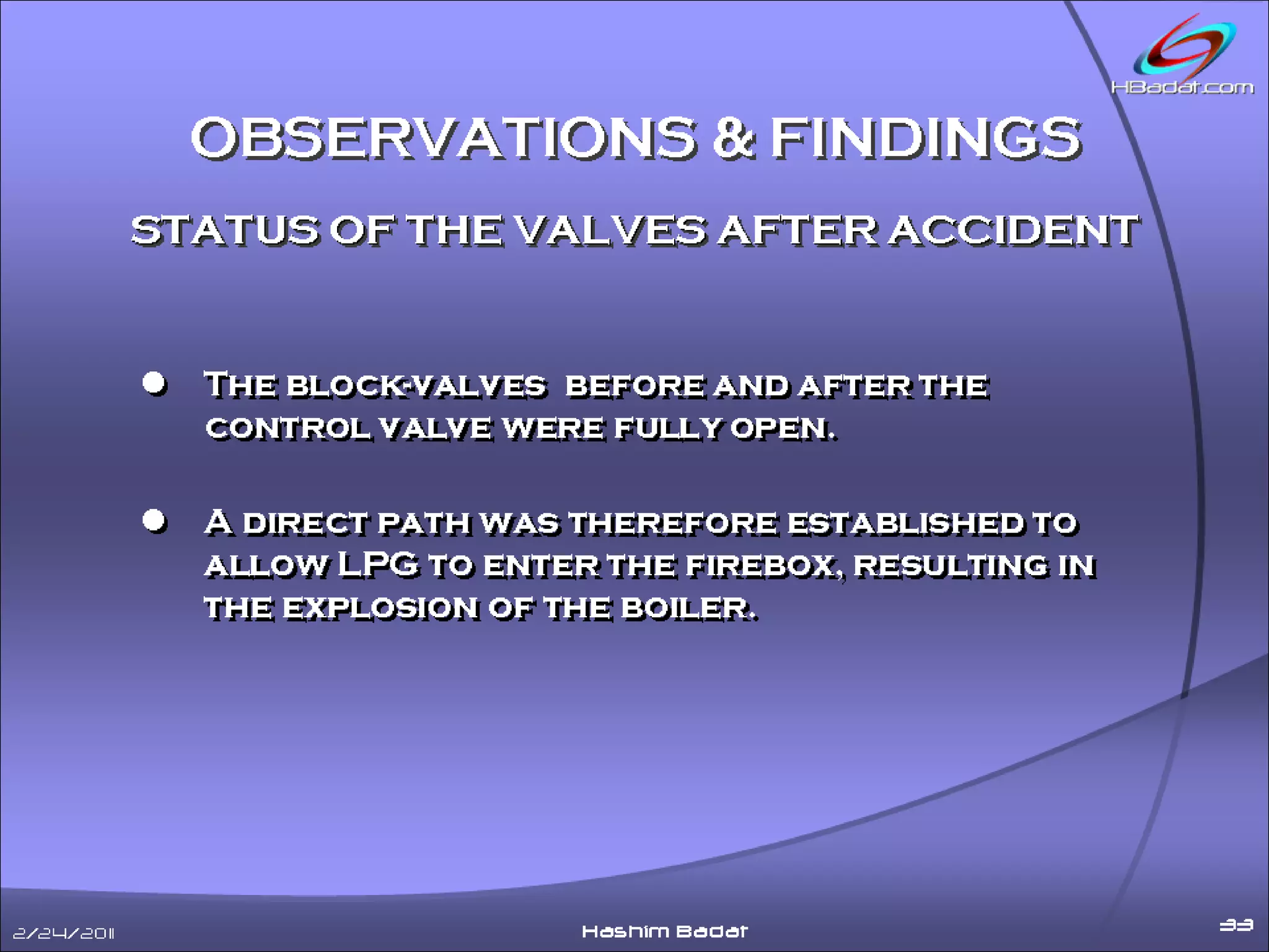 A CASE STUDY OF THE BOILER ACCIDENT, Process Safety Management System | PPT