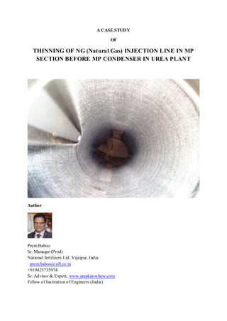 A case study of thinning of ng (natural gas) injection line in mp ...