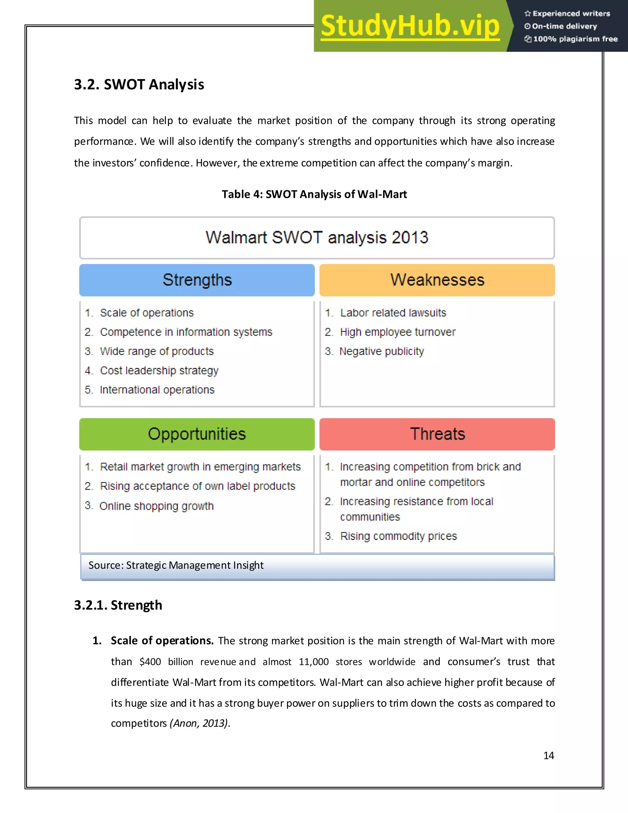 A Case Study Of Wal-Mart. | PDF