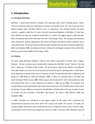 A Case Study Of Wal-Mart. | PDF