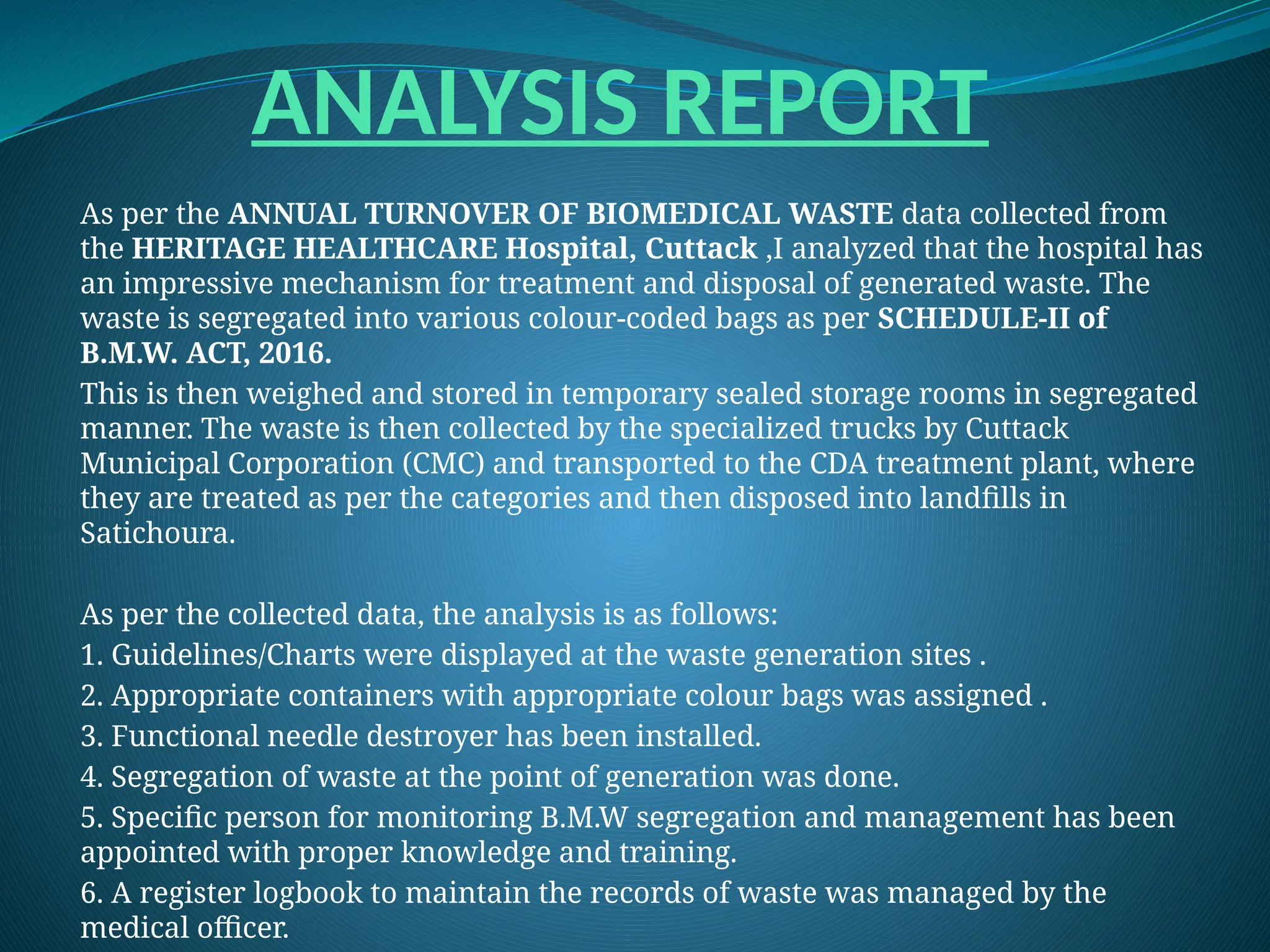 A CASE STUDY ON BIOMEDICAL WASTE MANAGEMENT | PPTX