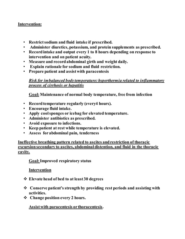 A case study on cirrhosis of liver | DOCX | Digestive Disorders ...
