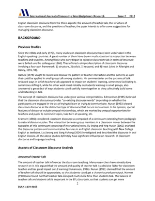 A case study on college english classroom discourse | PDF | College ...