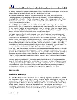 A case study on college english classroom discourse | PDF | College ...