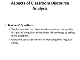 A case study on college english classroom discourse | PPT