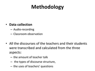 A case study on college english classroom discourse | PPT