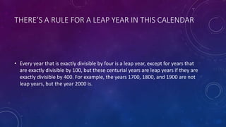 A case study on Gregorian Calendar | PPTX