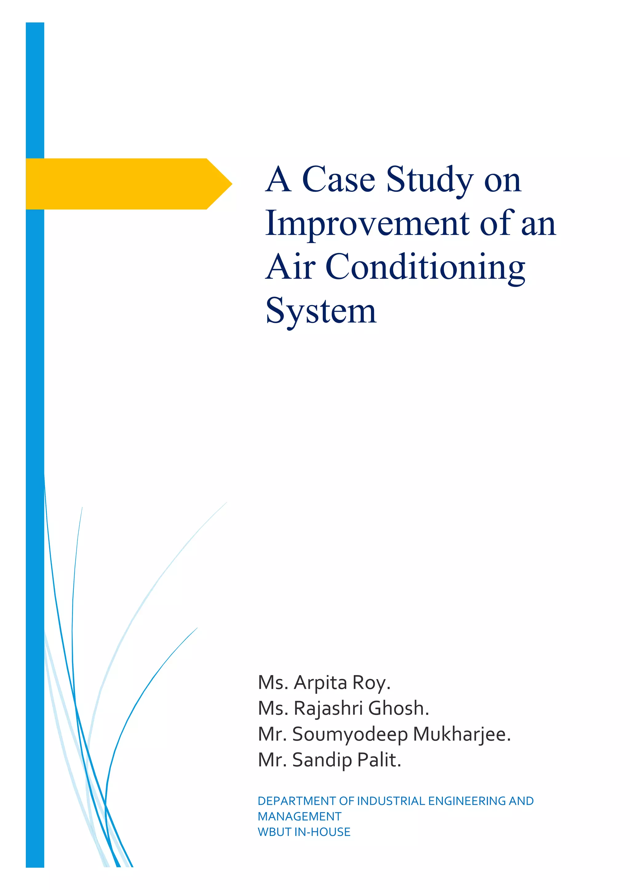 A case study on improvement of an air conditioning system | PDF