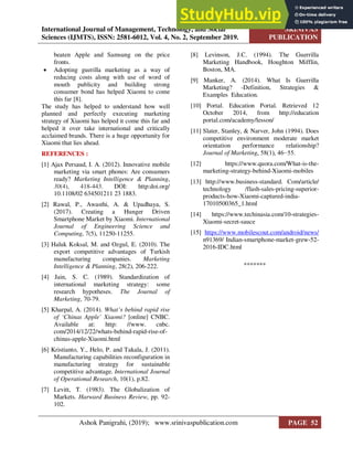 A Case Study On Marketing Strategy Of Xiaomi | PDF