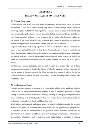 A Case Study on Oil Spills | PDF