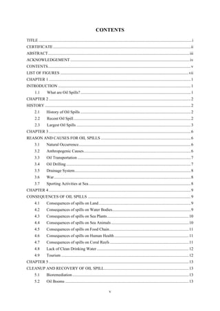 A Case Study on Oil Spills | PDF