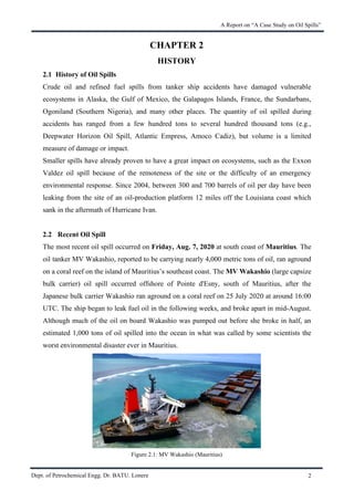 A Case Study on Oil Spills | PDF