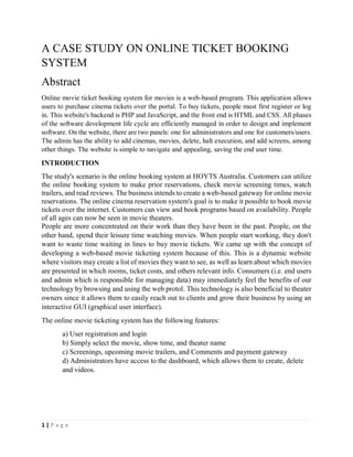 A CASE STUDY ON ONLINE TICKET BOOKING SYSTEM PROJECT.pdf