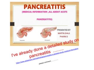 A case study on acute pancreatitis | PPTX