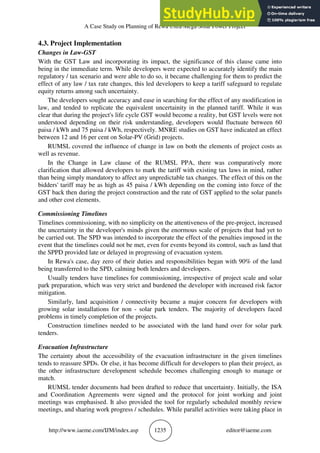 A CASE STUDY ON PLANNING OF REWA ULTRA MEGA SOLAR POWER PROJECT | PDF