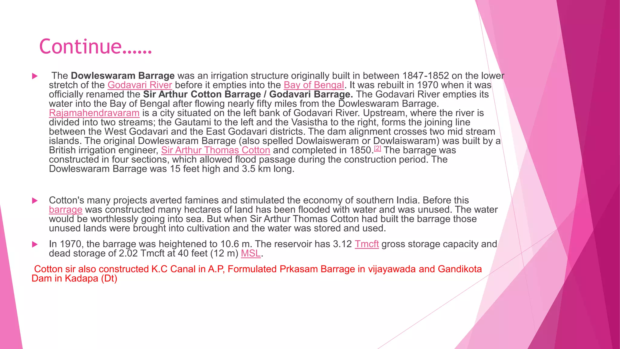 A case study on polavarm , Dowleswaram, Prakasam Projects | PPTX