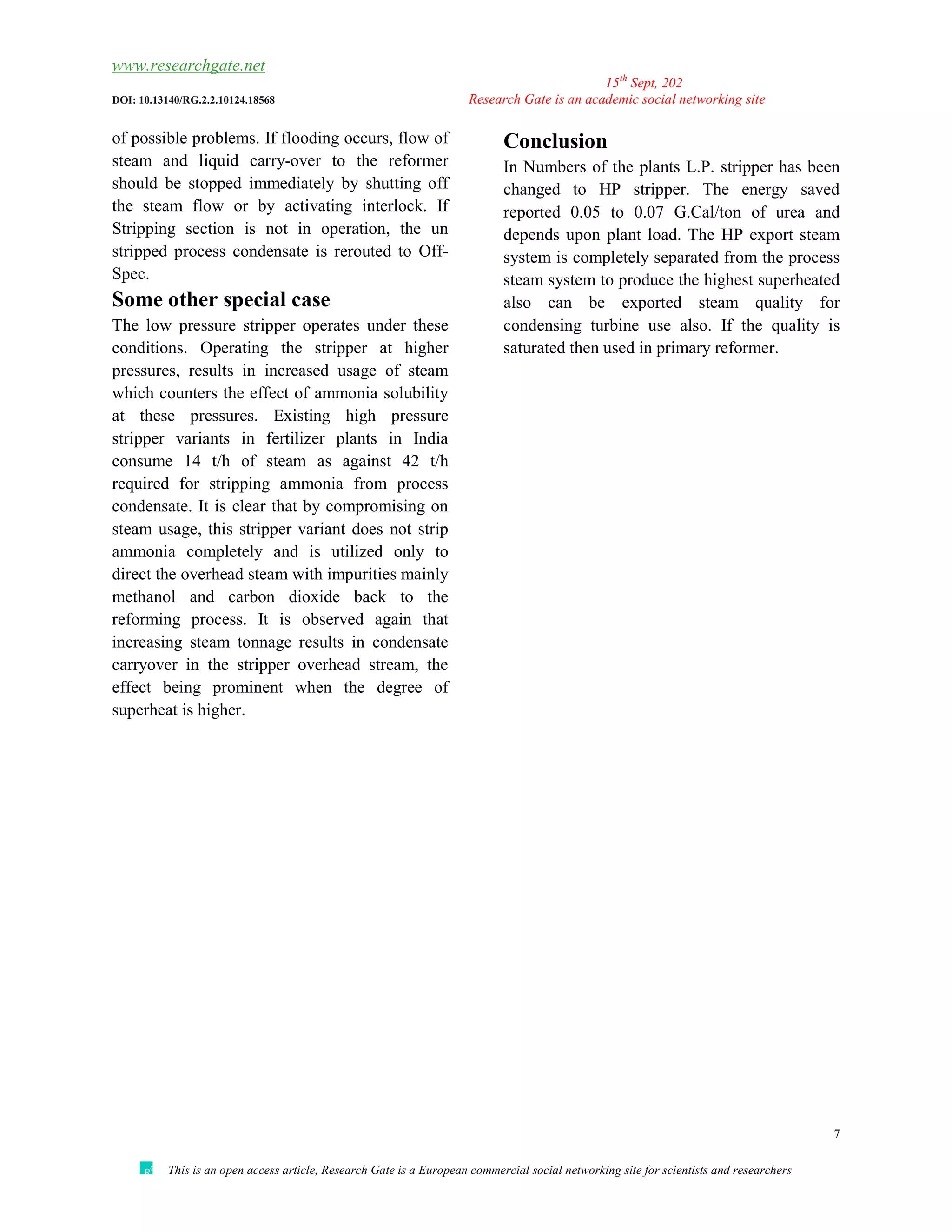A case study on Process Condensate Stripper in Ammonia Plant by Prem ...