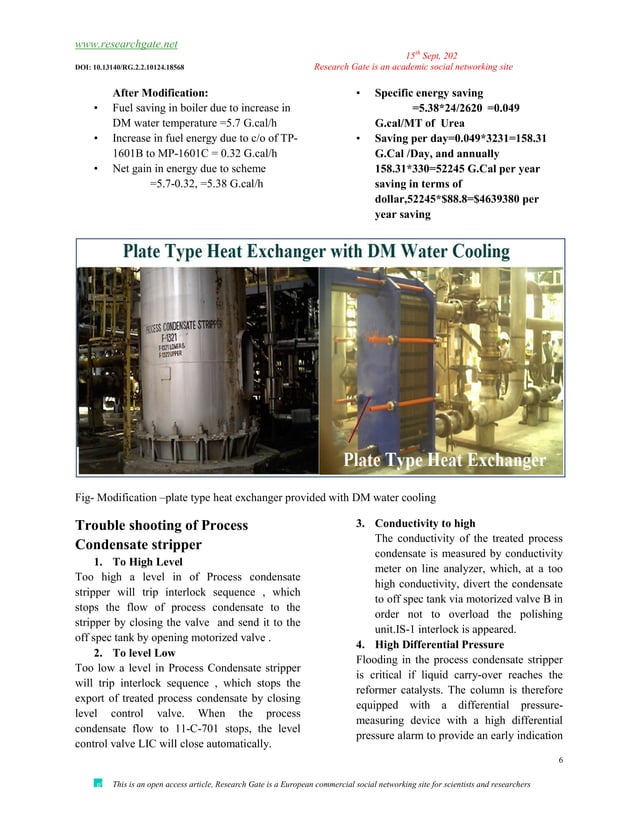 A case study on Process Condensate Stripper in Ammonia Plant by Prem ...