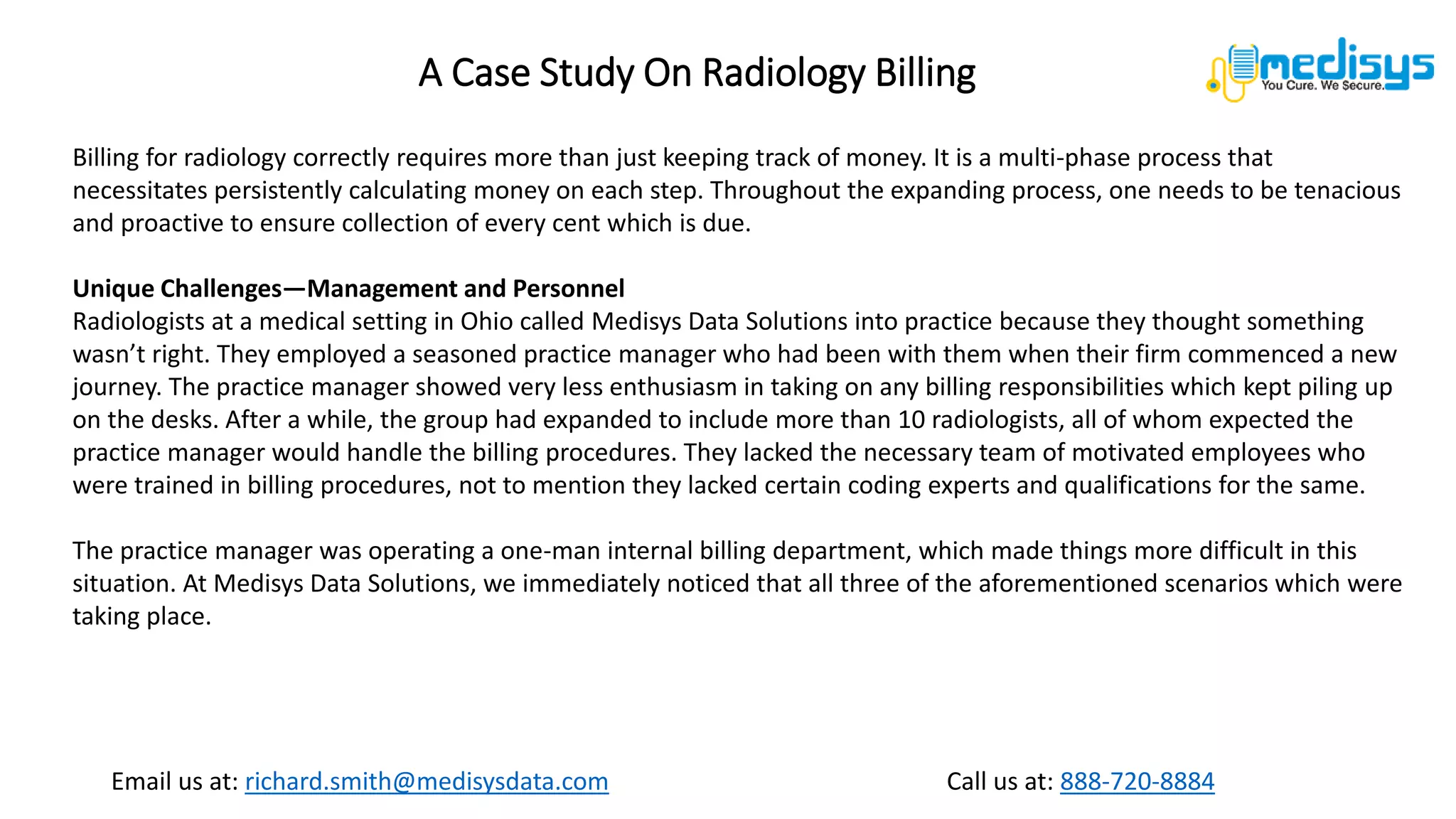 A Case Study On Radiology Billing.pdf | Free Download