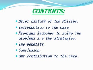 A case study on restructuring philips | PPTX