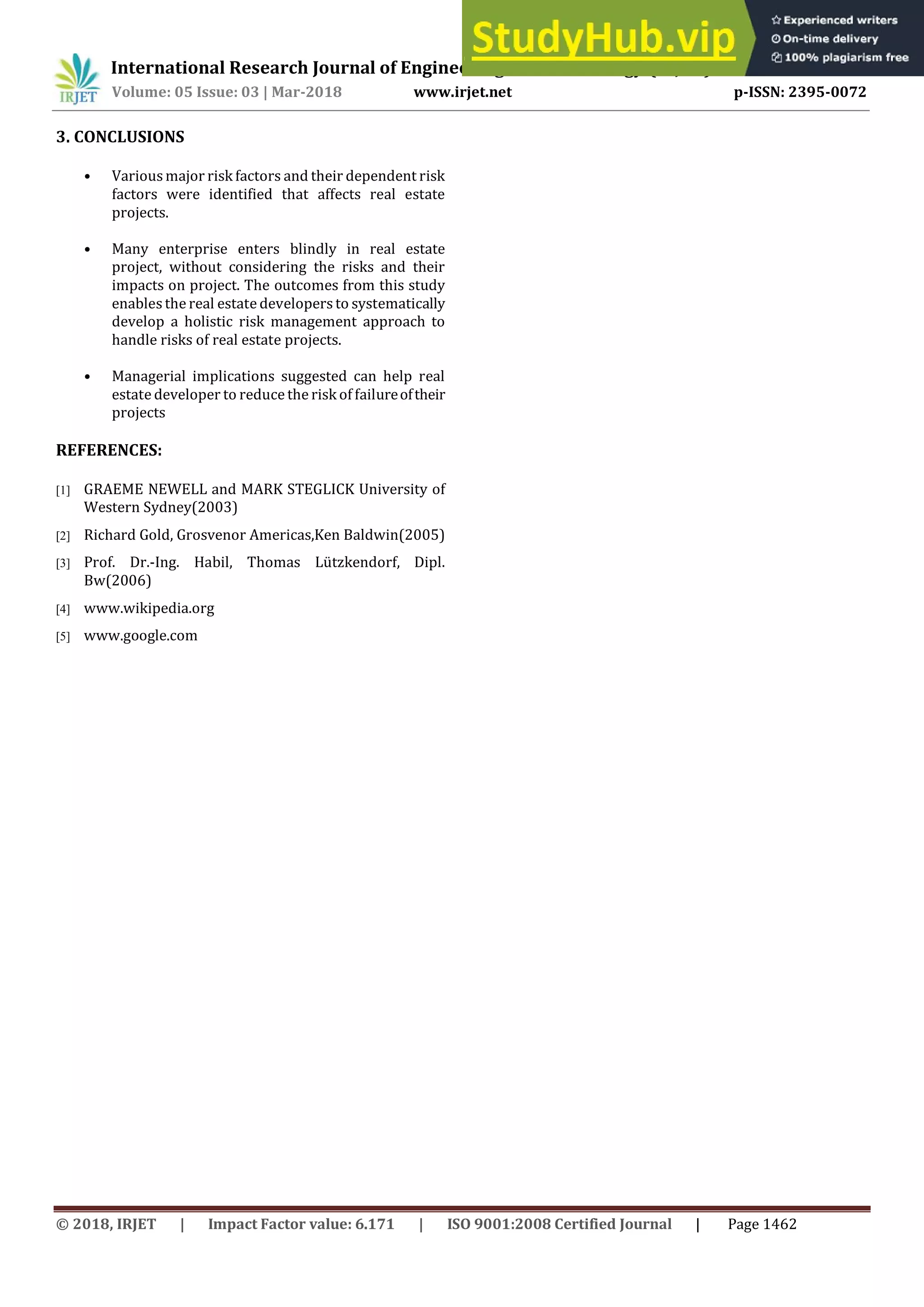 A Case Study On Risk Identification And Risk Assessment In Real Estate ...