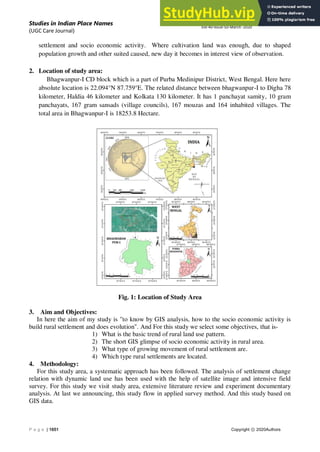 A Case Study On Rural Settlement With Aspects Of Socio Economic ...