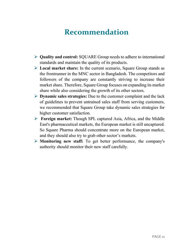 A Case Study On SQUARE GROUP Bangladesh.pdf | Pharmaceutical Industry ...