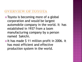A case study on toyota | PPTX