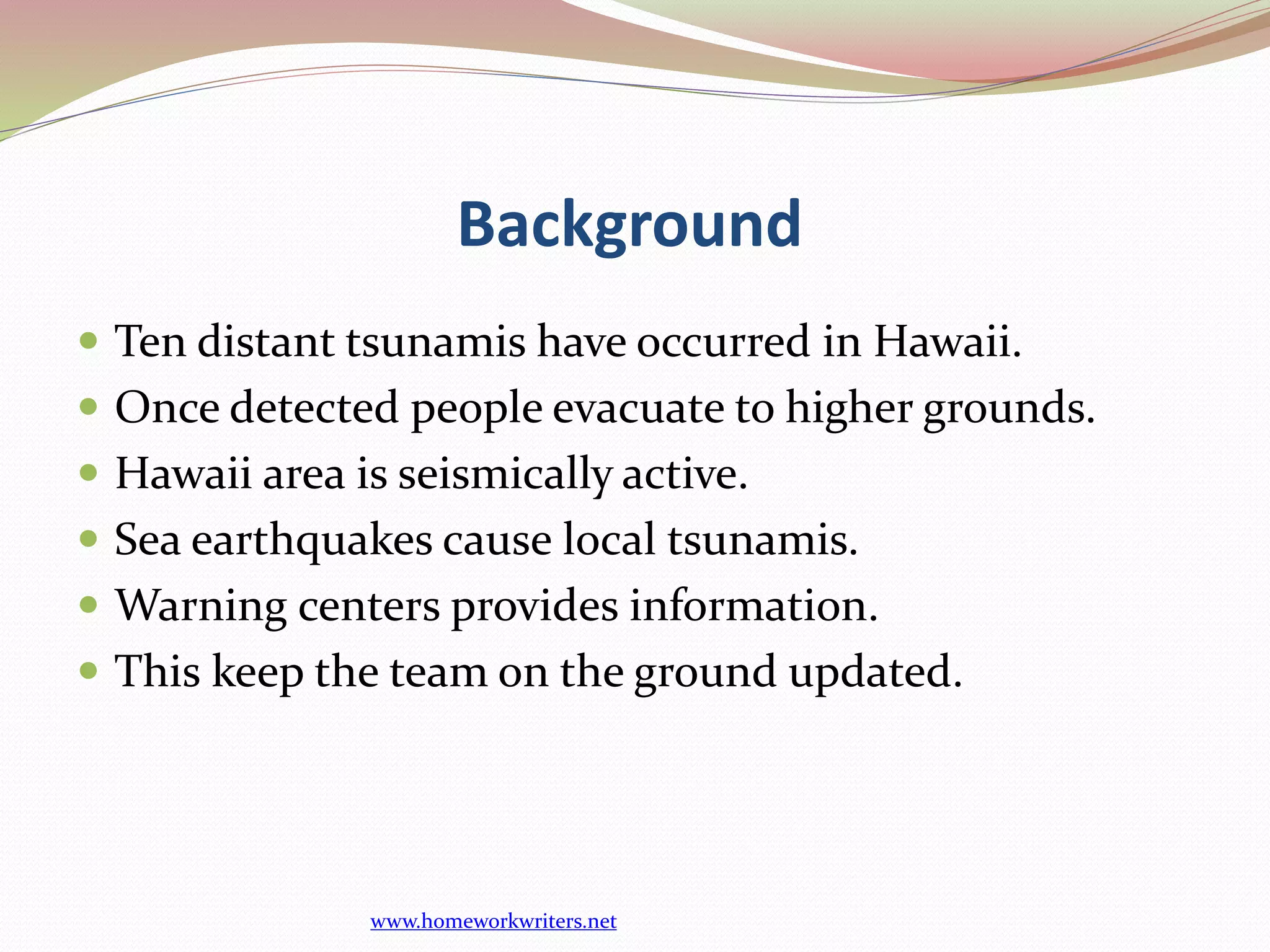 A case study on tsunami preparedness in hawaii | PPTX