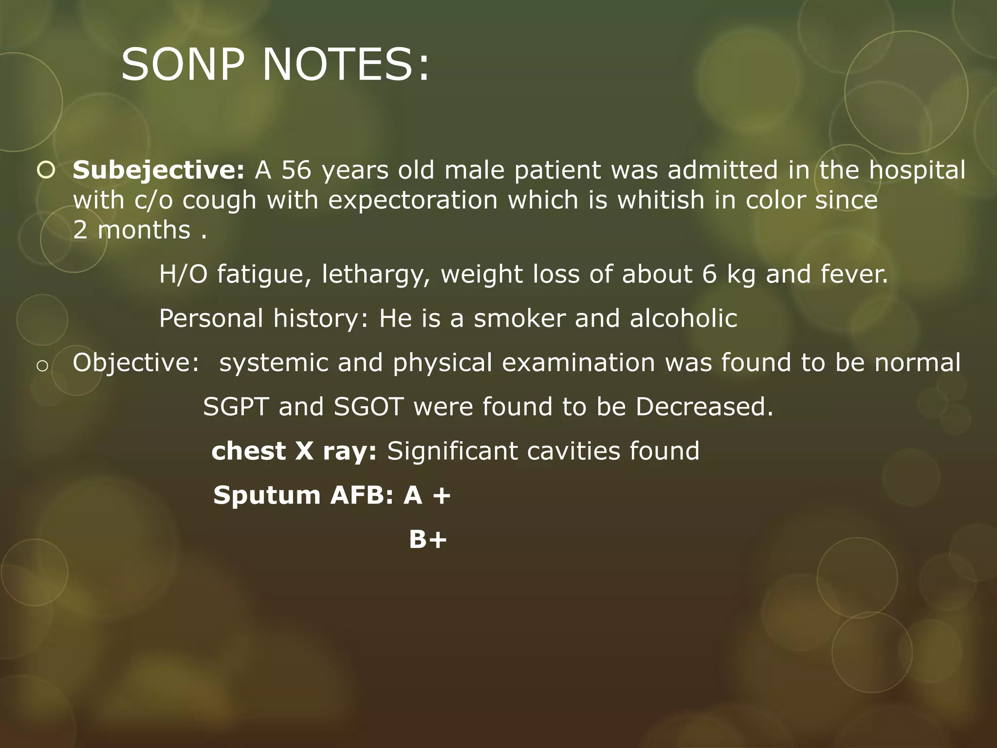 A case study on tuberculosis | PPTX