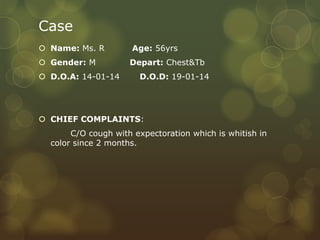 A case study on tuberculosis | PPTX