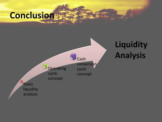 A cash conversion cycle approach to liquidity analysis final | PPTX