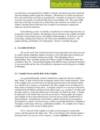 A Catalog Of Common Bugs In C Programming | PDF