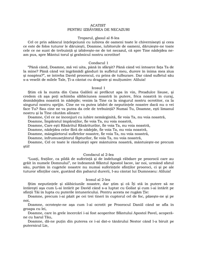 Acatist Pt. Izbavirea De Necazuri | PDF