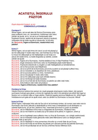 Acatistul îngerului păzitor | DOCX