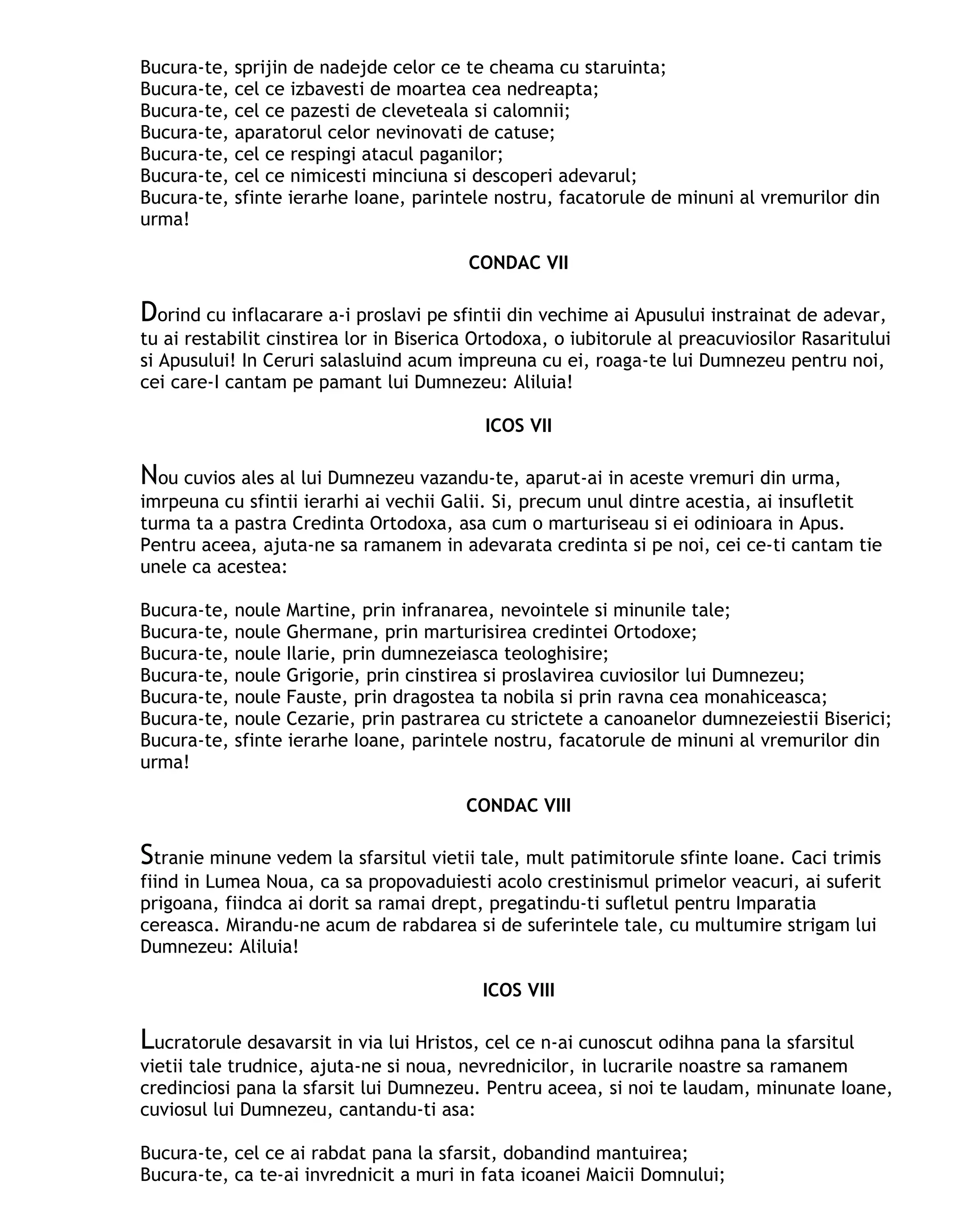 Acatistul Sf Ioan Maximovici | DOC