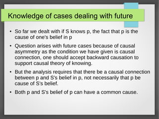 A causal theory of knowing goldman | ODP | Science