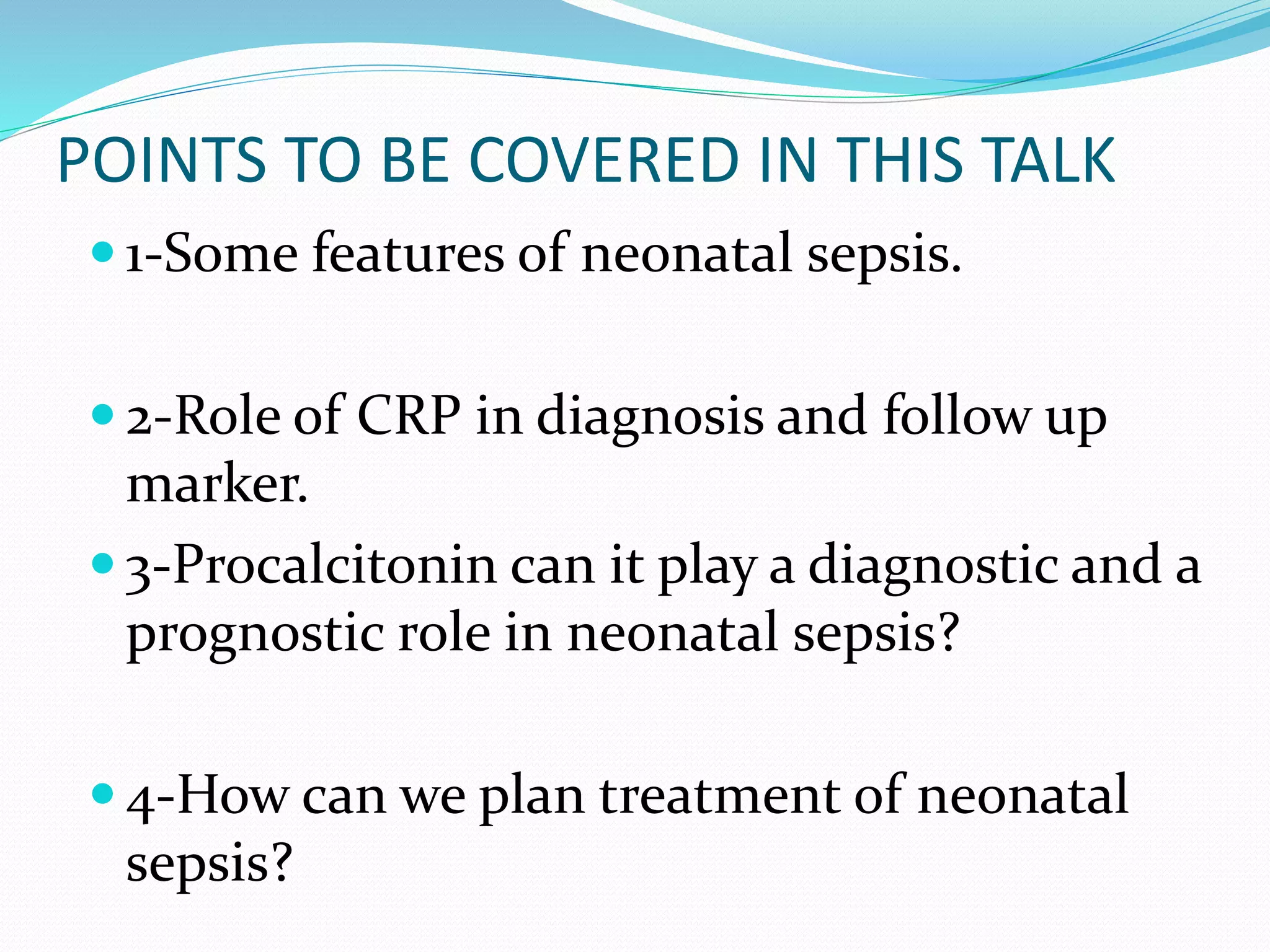 management of neonatal sepsis | PPTX