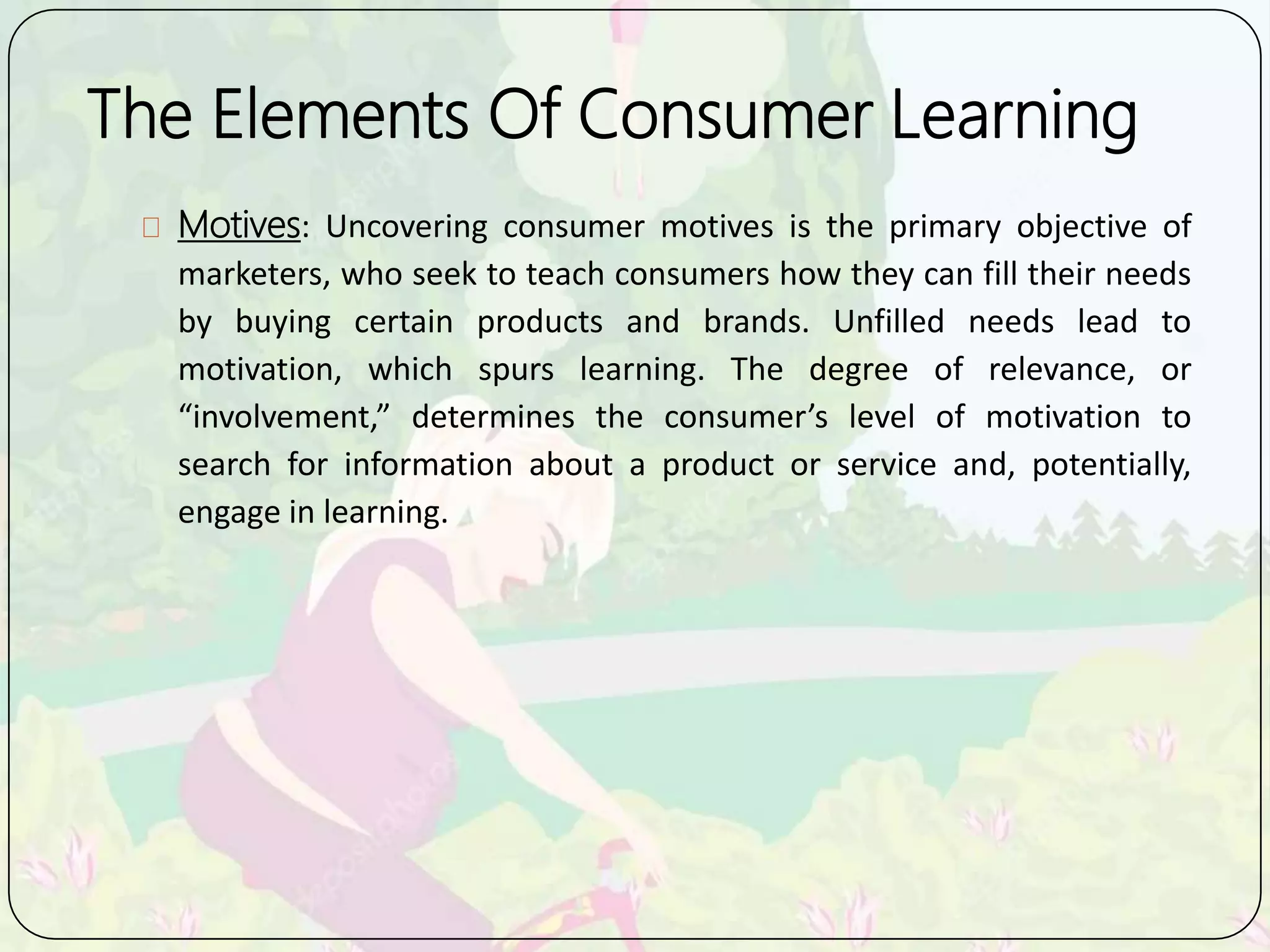 Consumer learning | PPTX