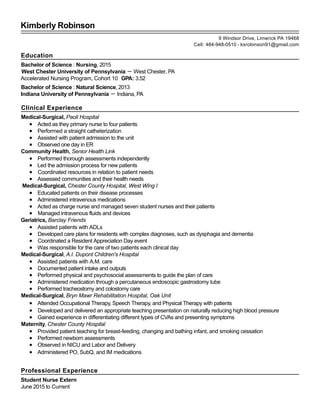 Nursing Resume REVISED 10:23 | PDF