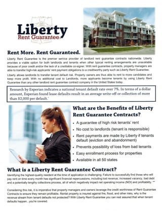 Liberty Rent Guarantee-Alan Bernard Flyer | PDF