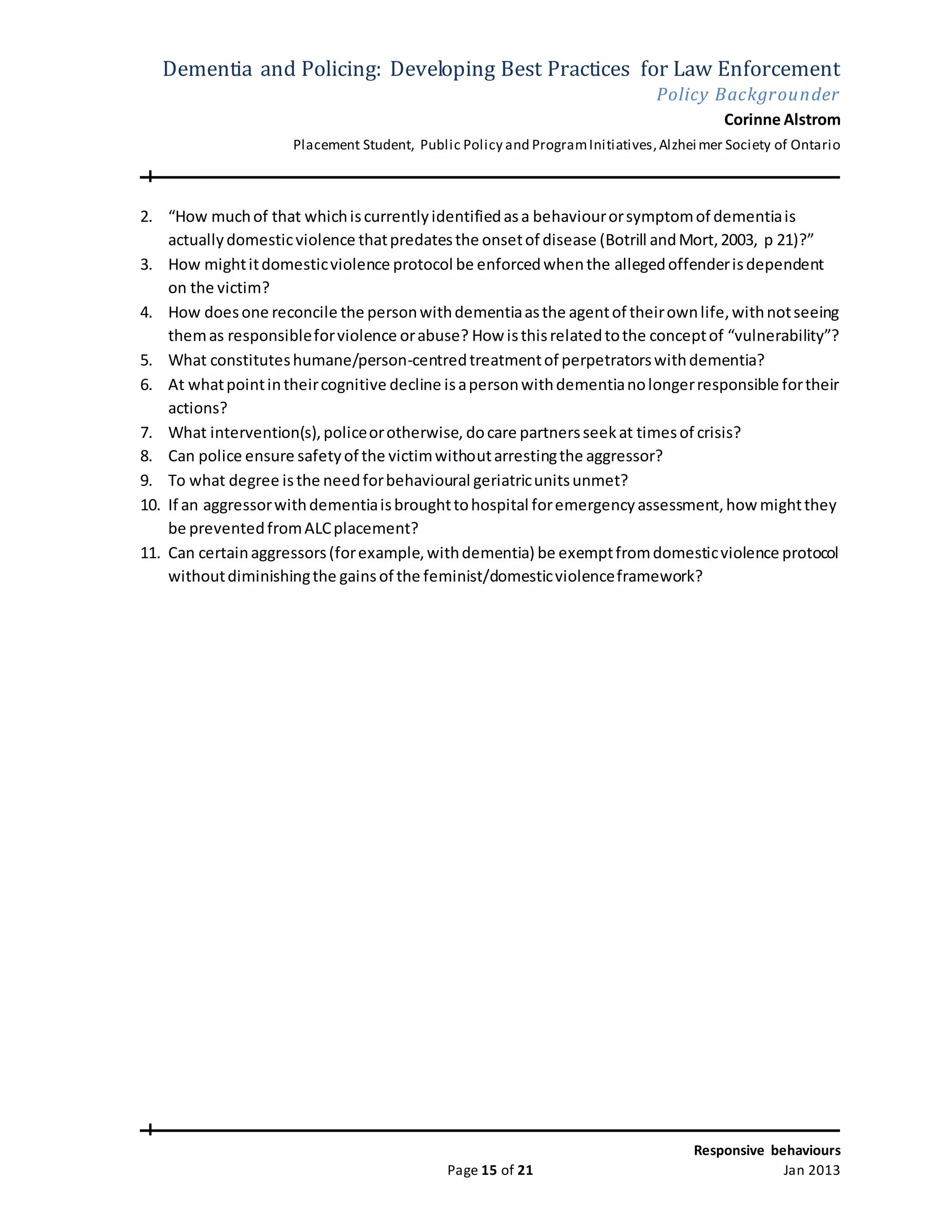 WRITING SAMPLE ADRD and policing policy backgrounder | DOCX