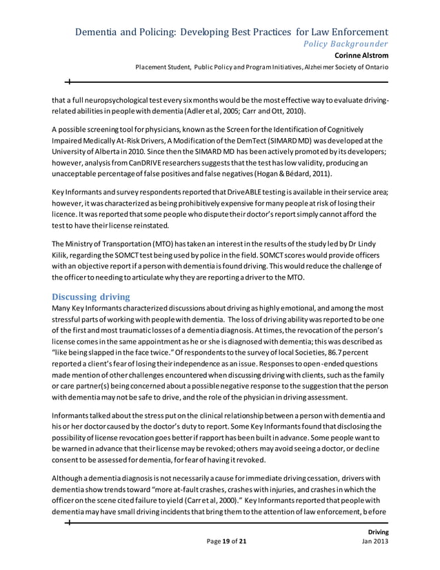 WRITING SAMPLE ADRD and policing policy backgrounder | DOCX