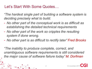 SbE - Requirements in an agile process | PDF