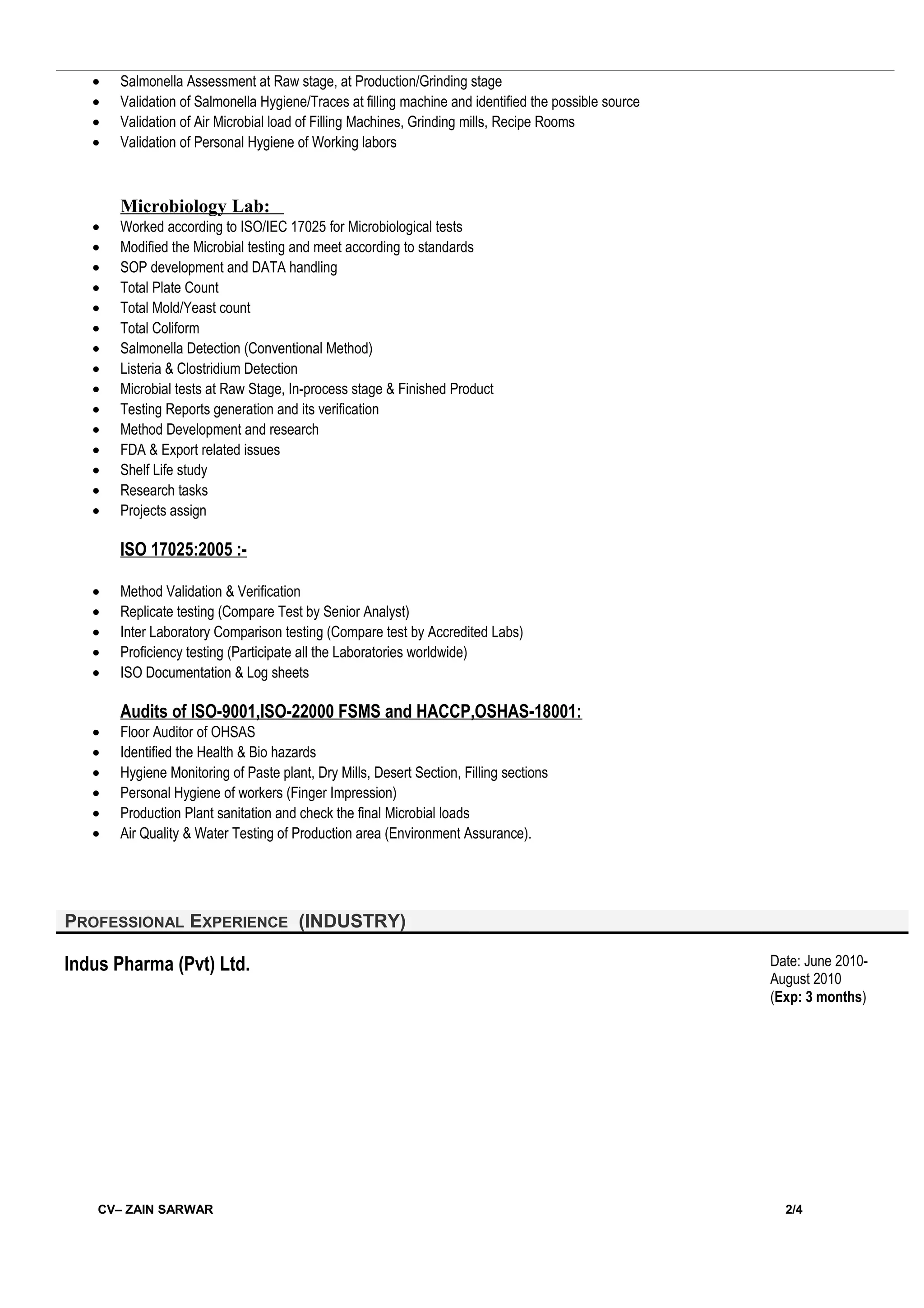 zain.. cv | DOC | Education